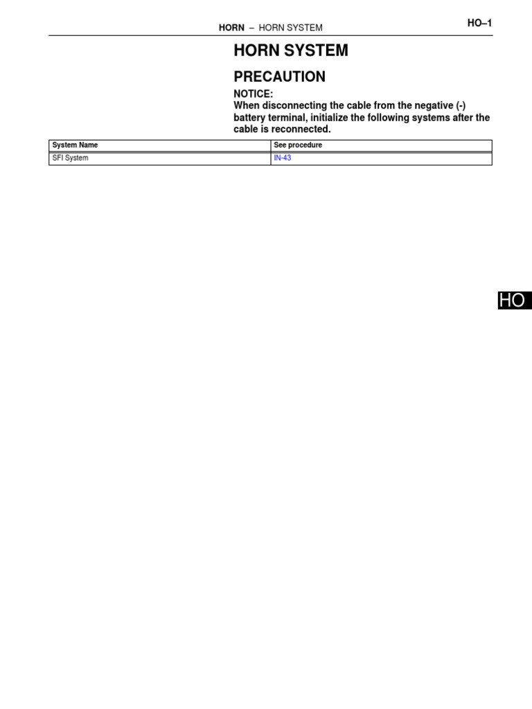 Horn System | PDF | Electrical Connector | Fuse (Electrical)