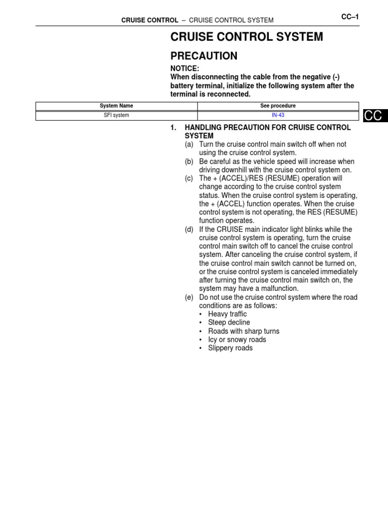 Cruise Control | PDF | Throttle | Manufactured Goods