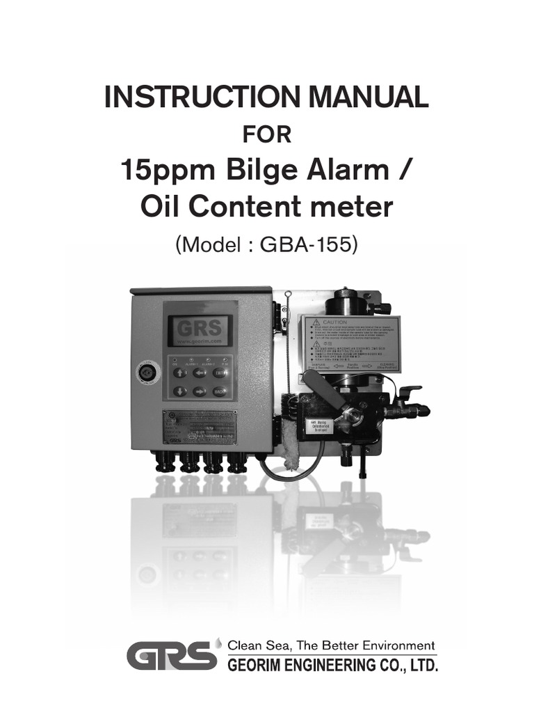 15PPM Bilge Alarm (Gba-155) Manual (Rev5) | PDF | Computer Monitor | Valve