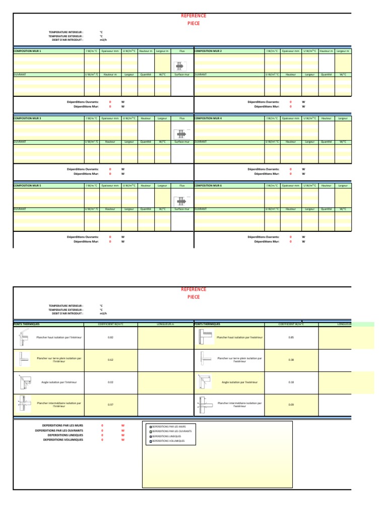 Deperditions Simplifie | PDF | Architecture | Conception architecturale