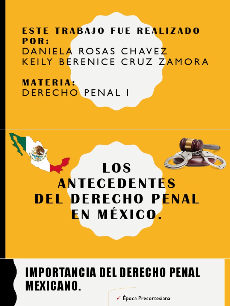 Antecedentes del Derecho Penal en México | PDF | Derecho penal | Ley ...