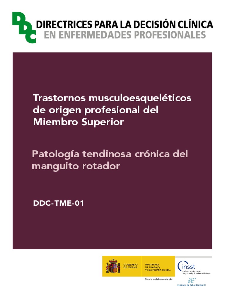 DDC-TME-01. Patología Tendinosa Crónica Del Manguito Rotador - Año 2022 ...