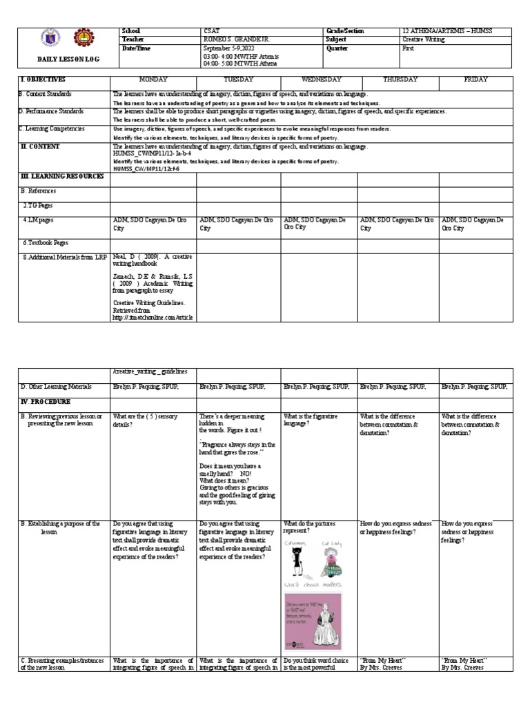 Week 3 CW | PDF | Poetry | Metaphor