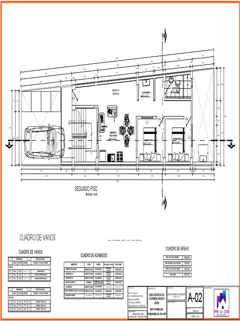 Cuadro de Vanos: Segundo Piso | PDF | Diseño arquitectonico | Arquitectura