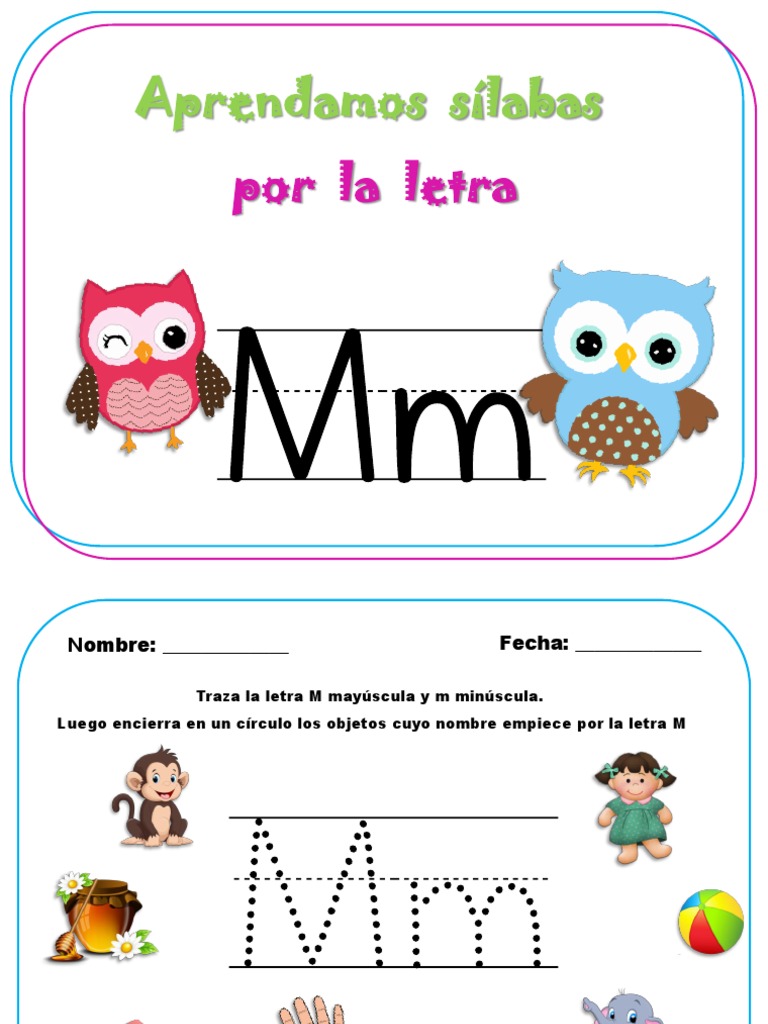 Aprende Sílabas con la Letra M | PDF