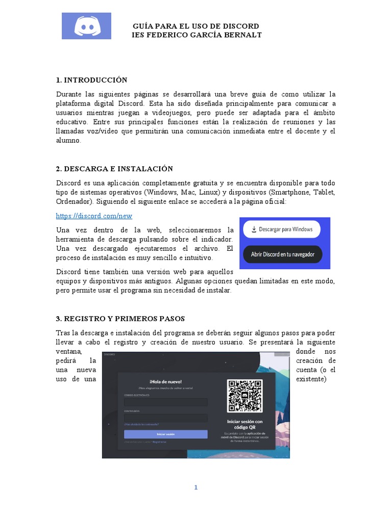 Guía Básica para Usar Discord | PDF | Chat en linea | Red mundial