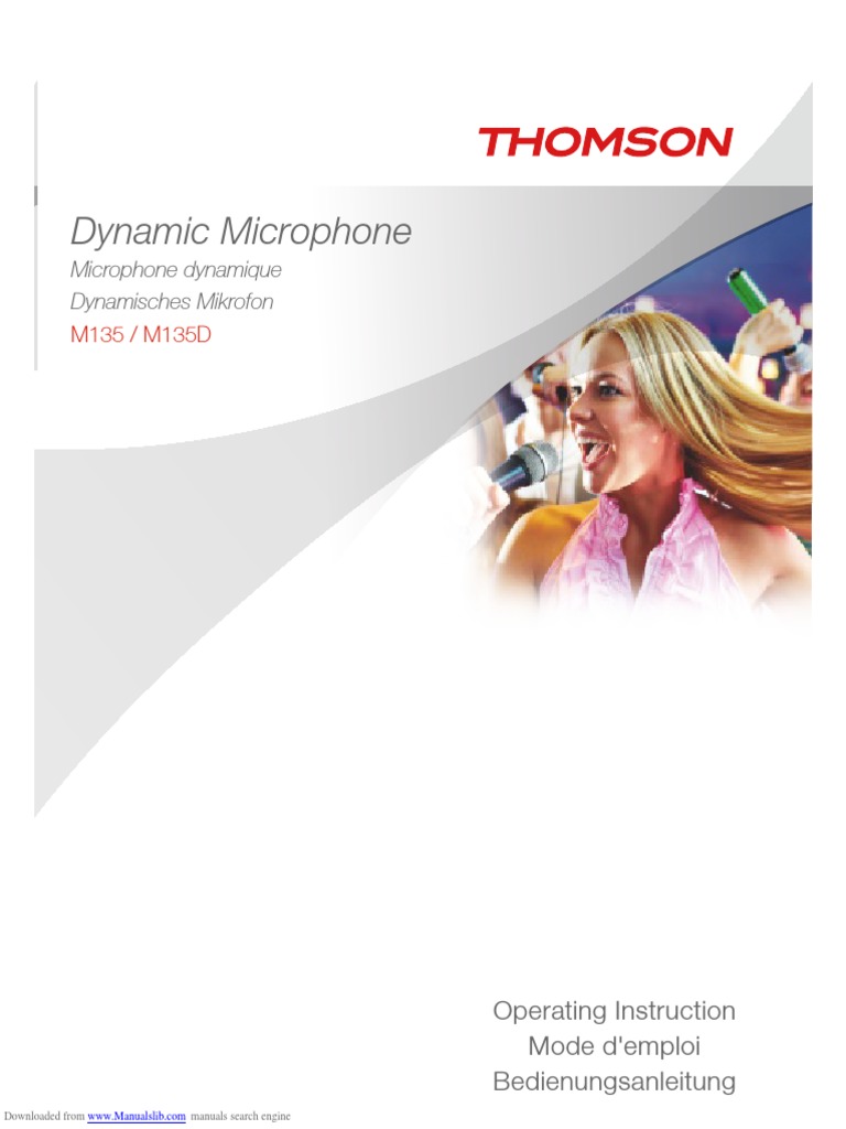Thomson M135 | PDF | Microphone | Electronics