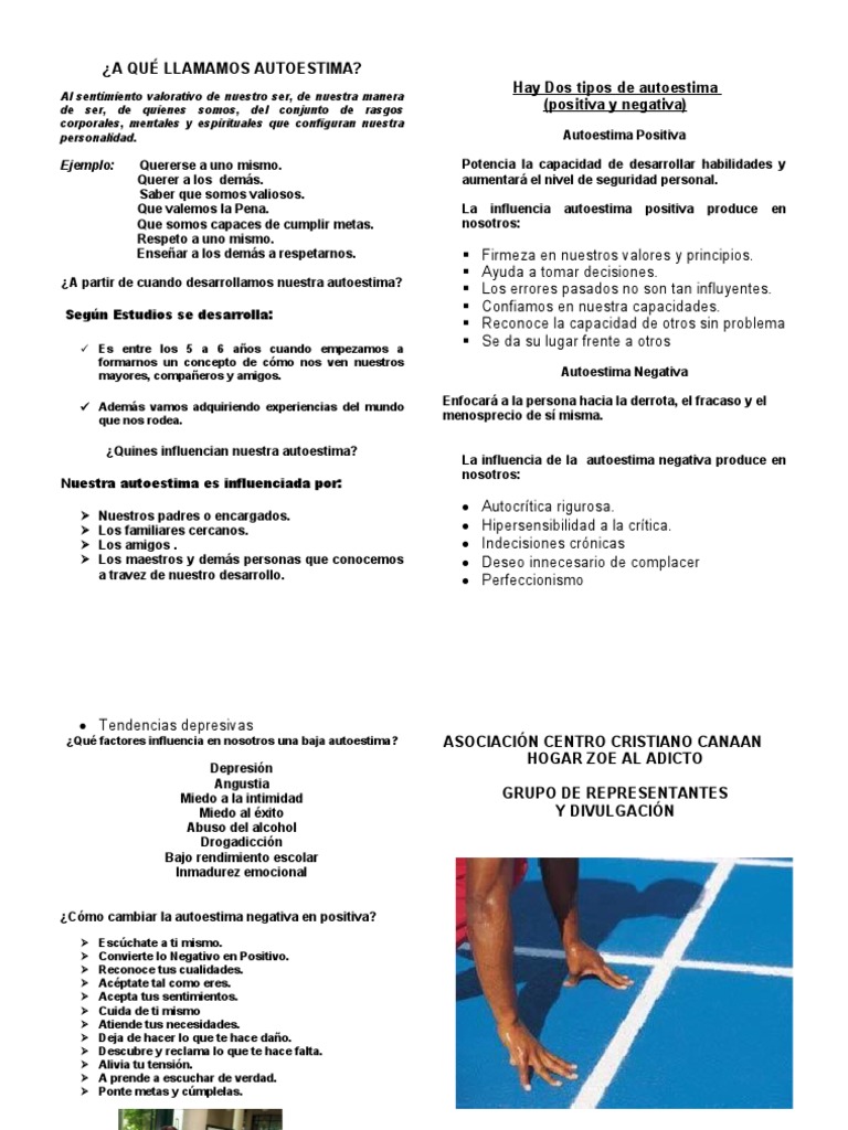 AUTOESTIMA Brochure | PDF | Autoestima | Psicología Social