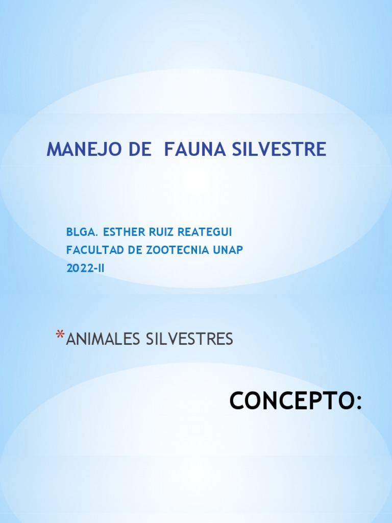 Manejo de Fauna Silvestre | PDF | Fauna | Entorno natural