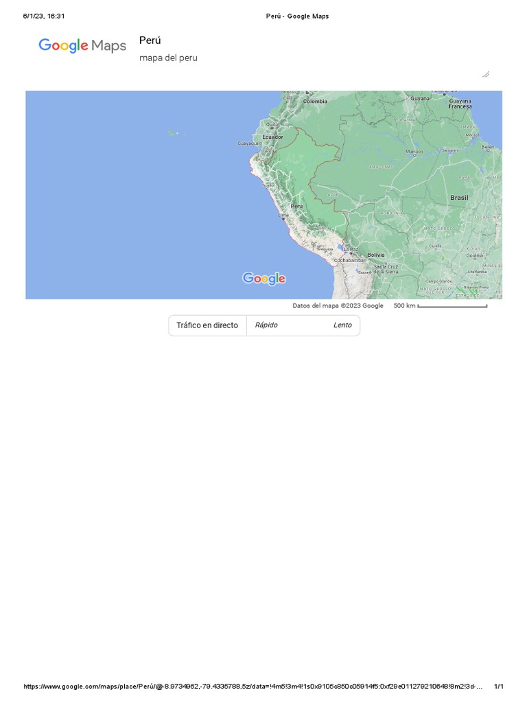Perú - Google Maps | PDF