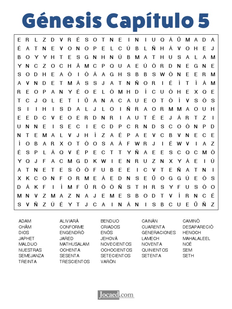 Genesis 5 Sopa de Letras | PDF
