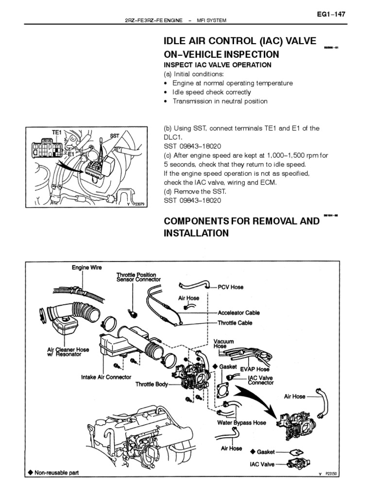 IAC Valve Inspection and Wiring Guide | PDF | Valve | Throttle