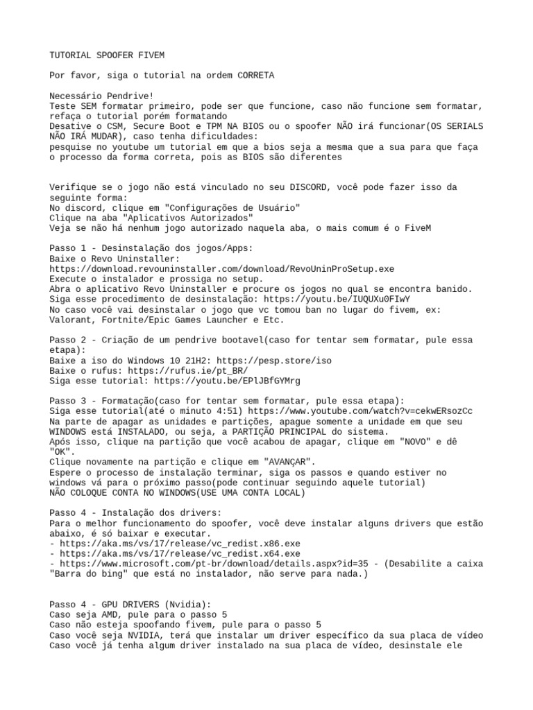 Tutorial Fivem | PDF | BIOS | PCs (computadores)