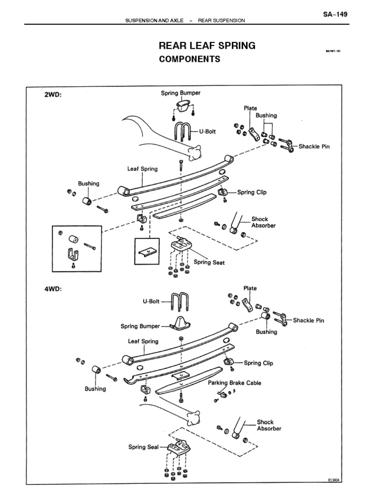 Rear Leaf Spring Removal, Installation, and Replacement Procedures ...