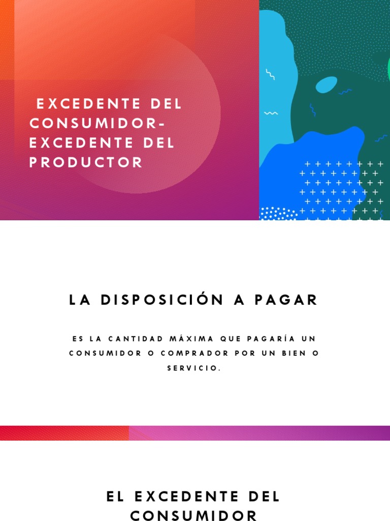 Excedentes del Consumidor y Productor | PDF | Excedente económico ...