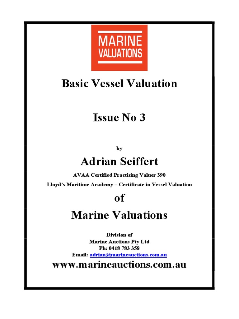 Vessel Valuation Methodology Overview | PDF | Market Value | Real ...