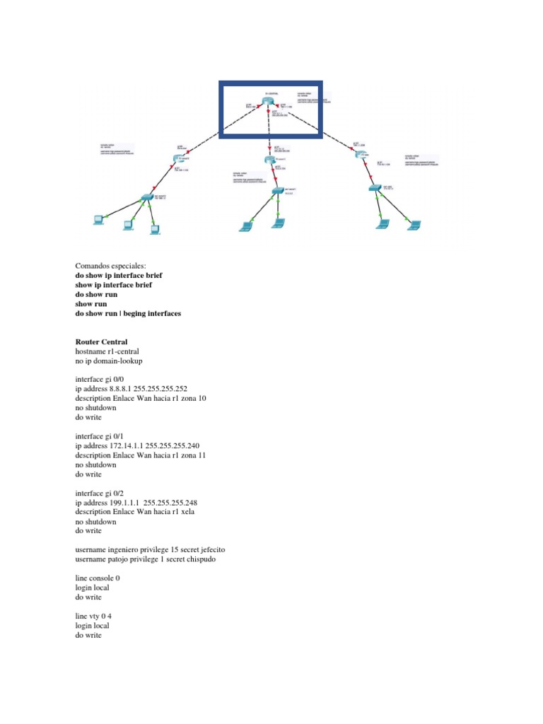 Comandos Lab Cero Estress | PDF | Ip Address | Router (Computing)