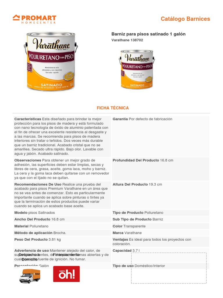 Ficha Tecnica Barniz | PDF