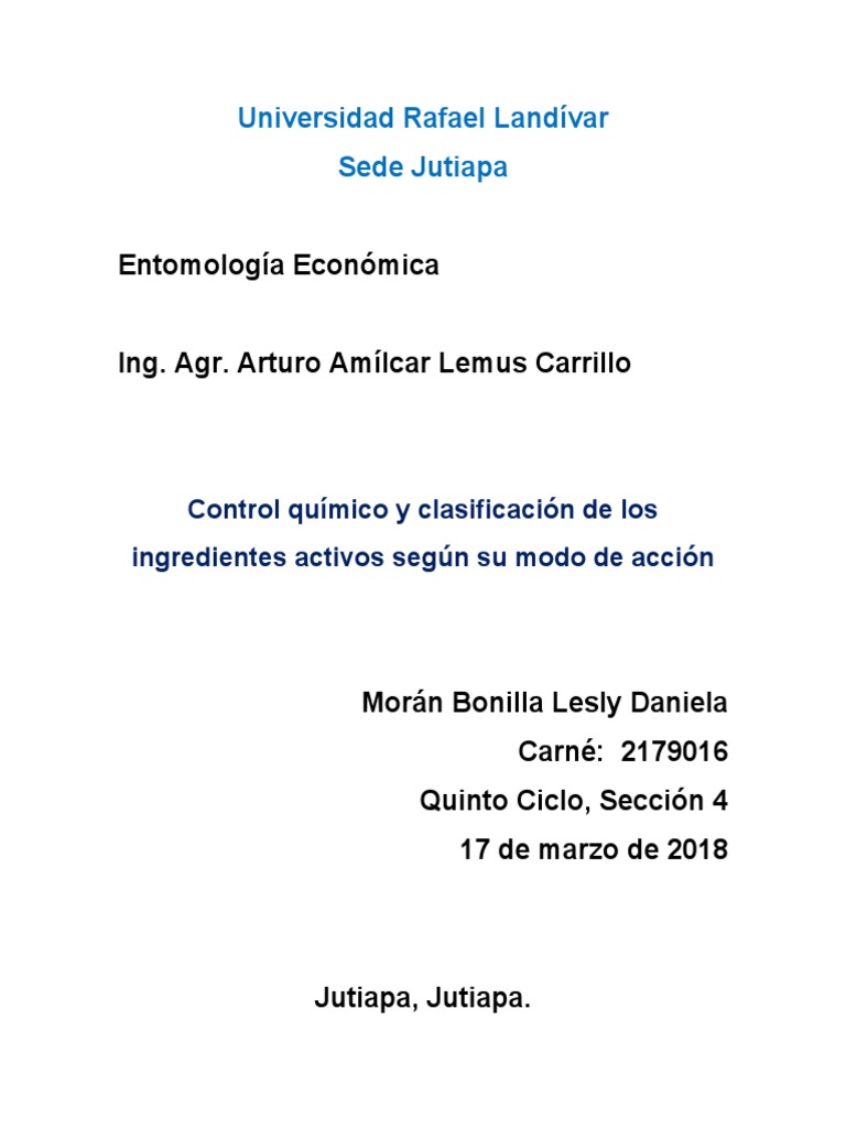 Control Químico | PDF | Pesticida | Agricultura