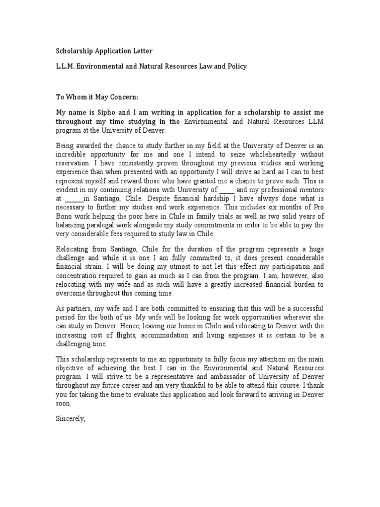 Scholarship Essay Sample | PDF