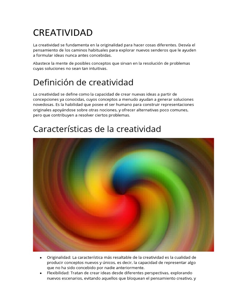 Creatividad: Definición de Creatividad | PDF | Creatividad | Pensamiento