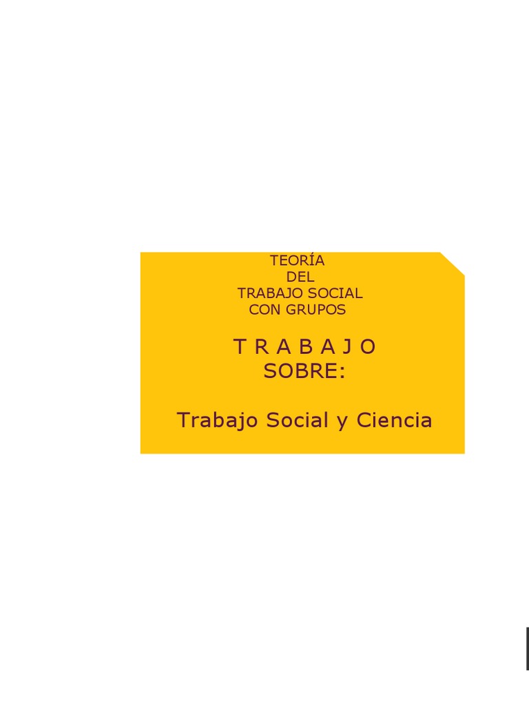 Teoría del Trabajo Social con Grupos | PDF | Trabajo Social | Conocimiento