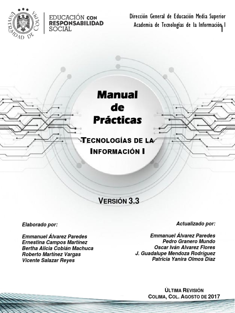 Tecnologías de Informacion I - Manual Deu Practicas v3.3 (2017) | PDF ...