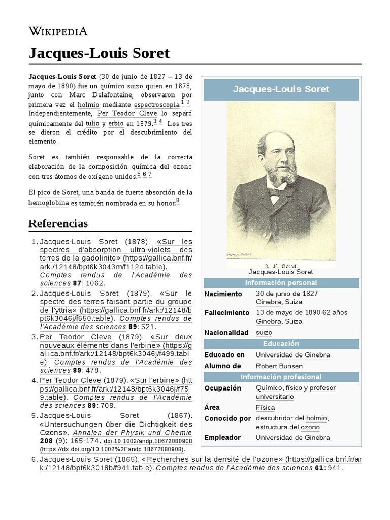 Jacques-Louis Soret | PDF | Química