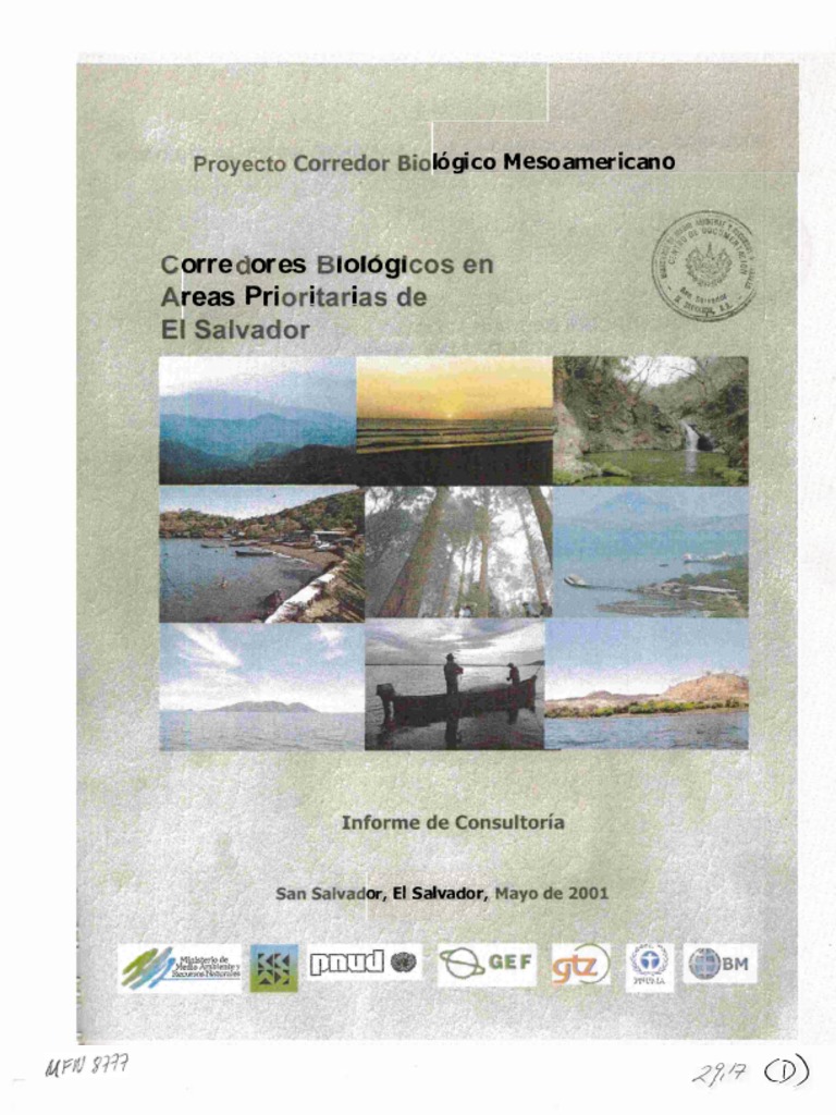 Corredores Biológicos en Áreas Prioritarias de El Salvador Informe de Consultoría - Opt | PDF ...