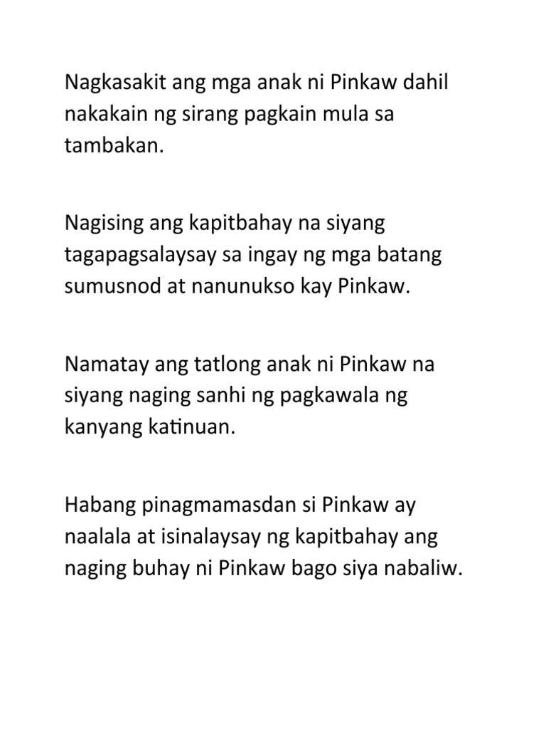 Pinkawsunod-Sunod Na Pangyayari | PDF