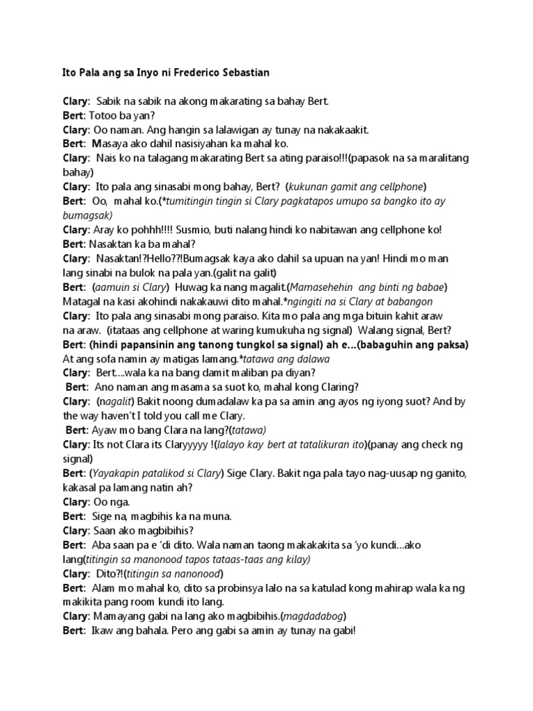Ito Pala Ang Sa Inyo Ni Frederico Sebastian | PDF