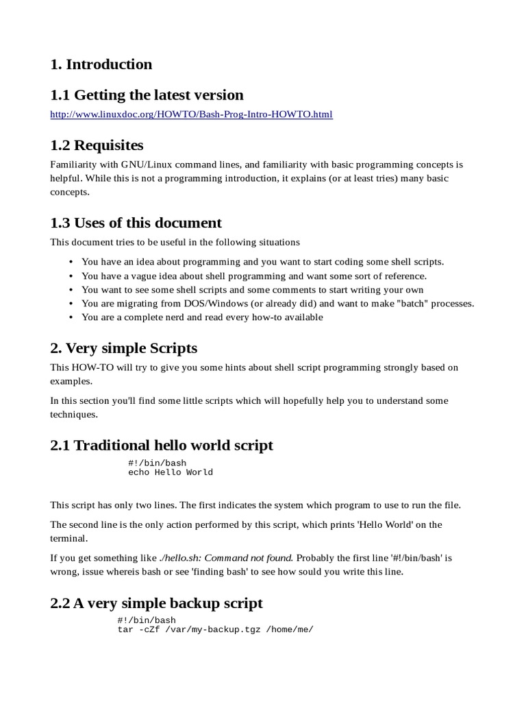 Bash Programming Pdf Control Flow Computer Programming
