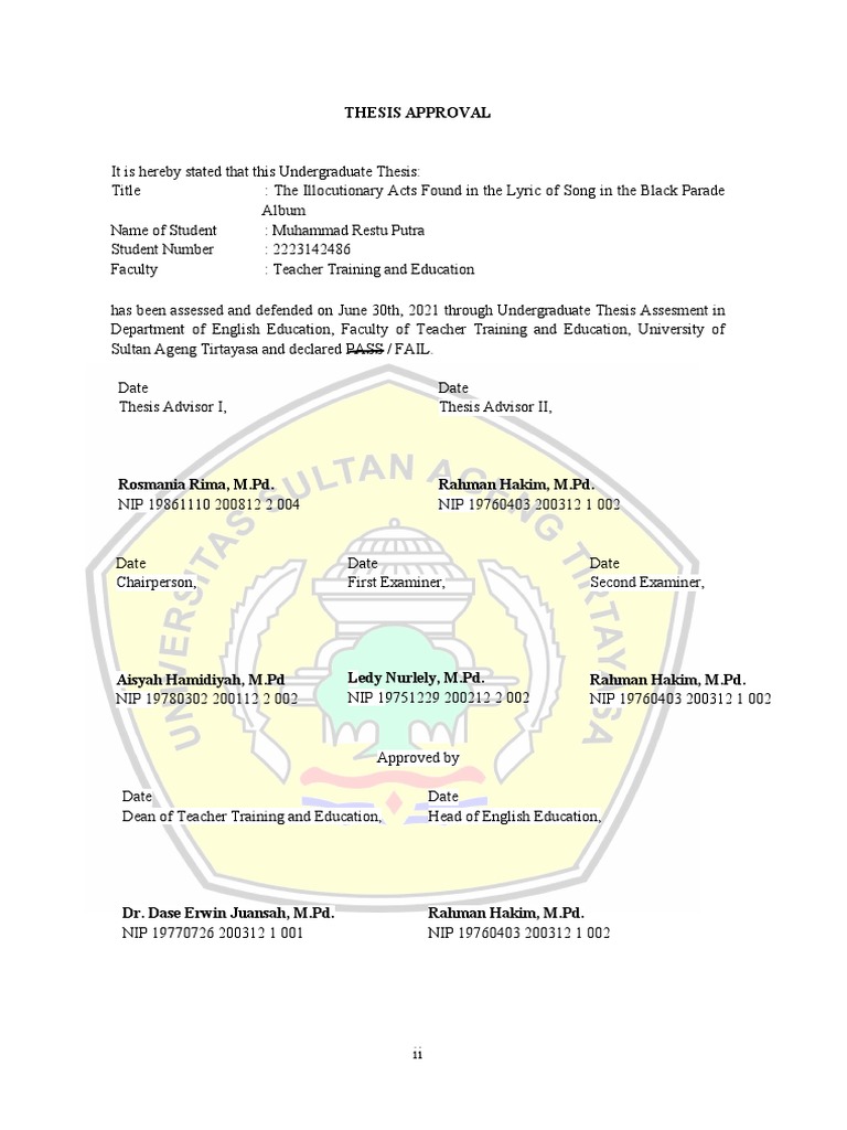 Thesis Approval Pbing | PDF