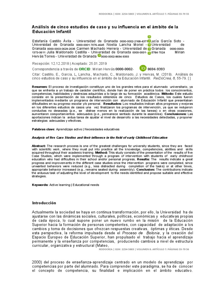 Análisis de Cinco Estudios de Caso y Su Influencia en El Ámbito de La ... Análisis de Cinco Estudios de Caso y Su Influencia en El Ámbito de La ...