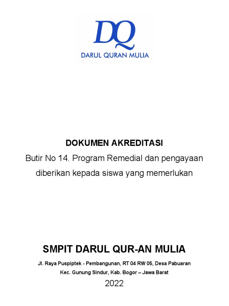 Program Remedial Dan Pengayaan DQM | PDF