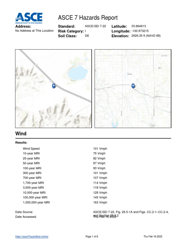ASCE 7 Hazard Analysis Summary | PDF | Snow | Ice