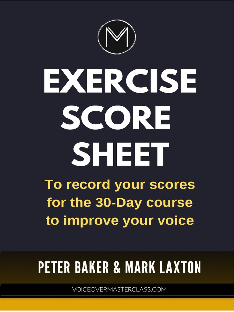 Exercise Sheets | PDF | Voice Over | Vocal Pedagogy