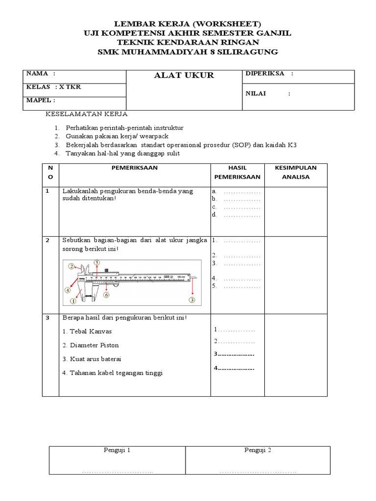 Jobsheet Alat Ukur X TKR | PDF | Teknologi & Rekayasa