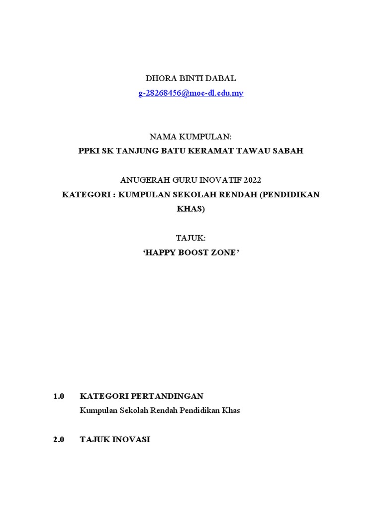 Contoh Penulisan Inovasi-2 | PDF