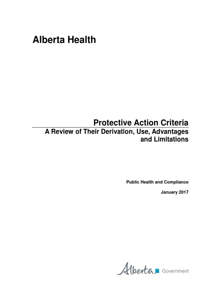 Protective Action Criteria A Review | PDF | Toxicity | Emergency Management
