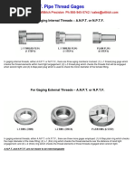 NPT Thread Gauge Inspection Procedure | PDF | Equipment | Tools