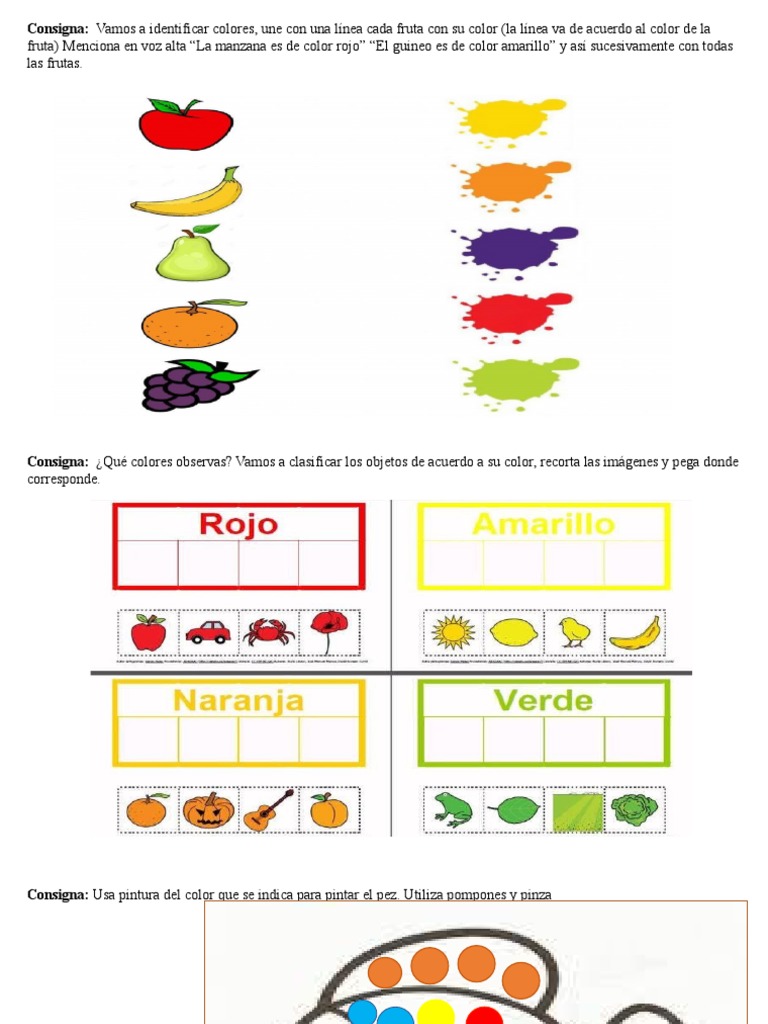 Actividades de Colores para Preescolar | PDF | Hogar, jardinería y ...
