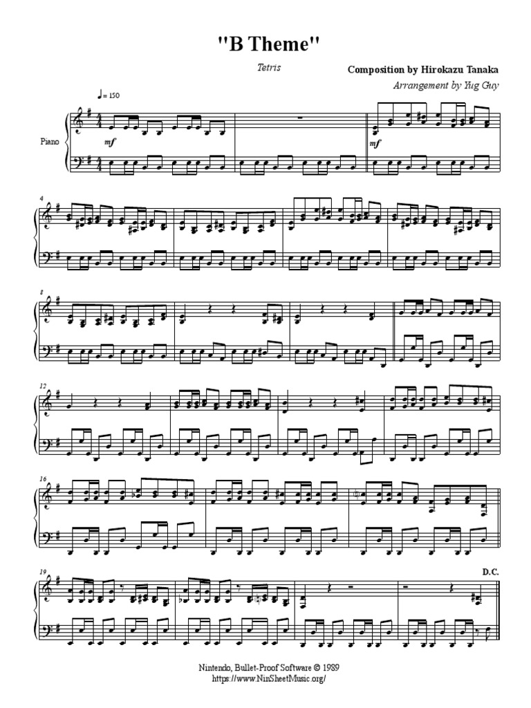 Tetris - B Theme | PDF