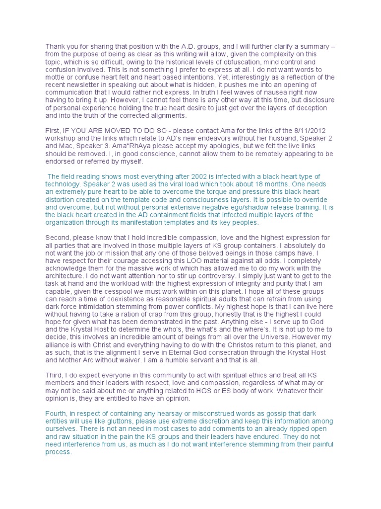 Lisa Renee Letter | PDF | Consciousness | Humility