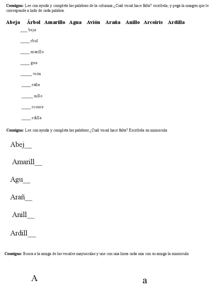 Actividades de Lectoescritura Infantil | PDF | Artes del Lenguaje y ...