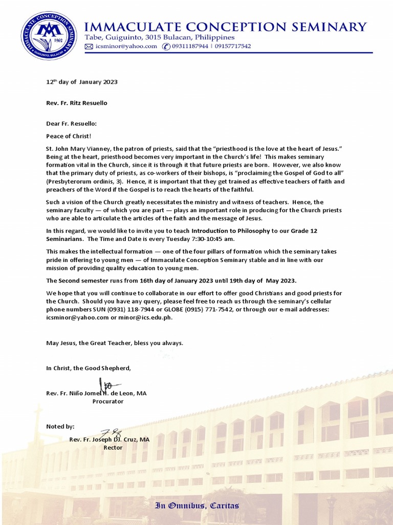 Invitatin Letter To Teacher | PDF | Religion & Spirituality