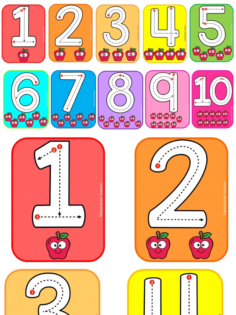 Tarjetas Numeros 1 Al 10 | PDF