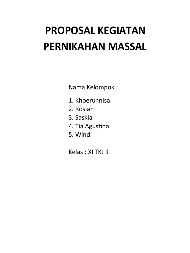 Proposal Nikah Masal | PDF