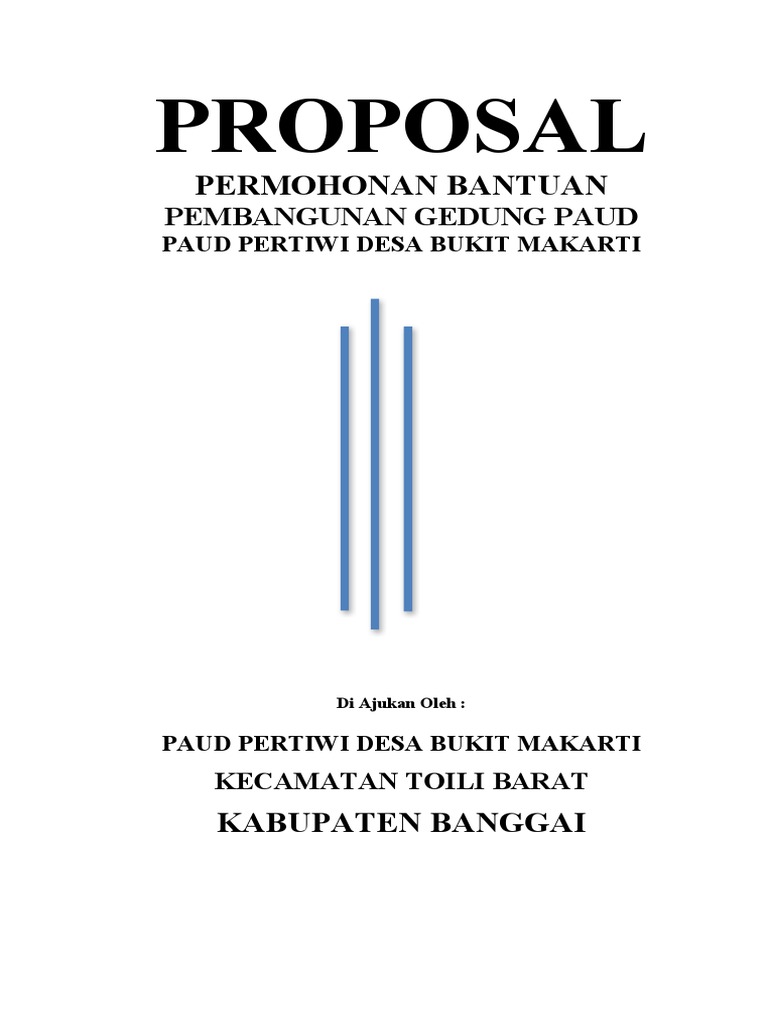 Proposal Gedung Paud | PDF