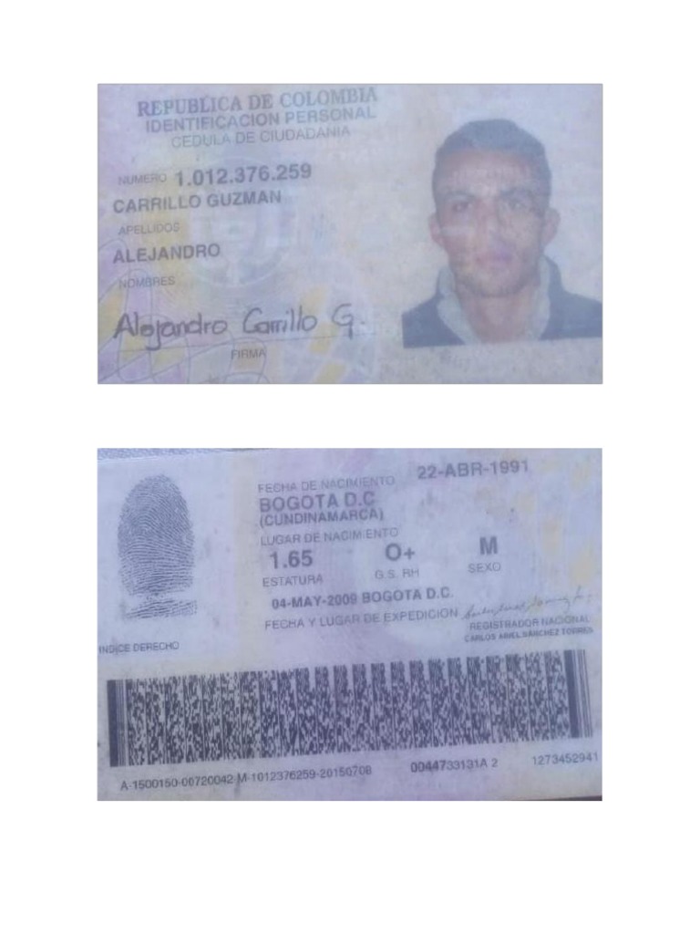 Cedula Alejandro | PDF